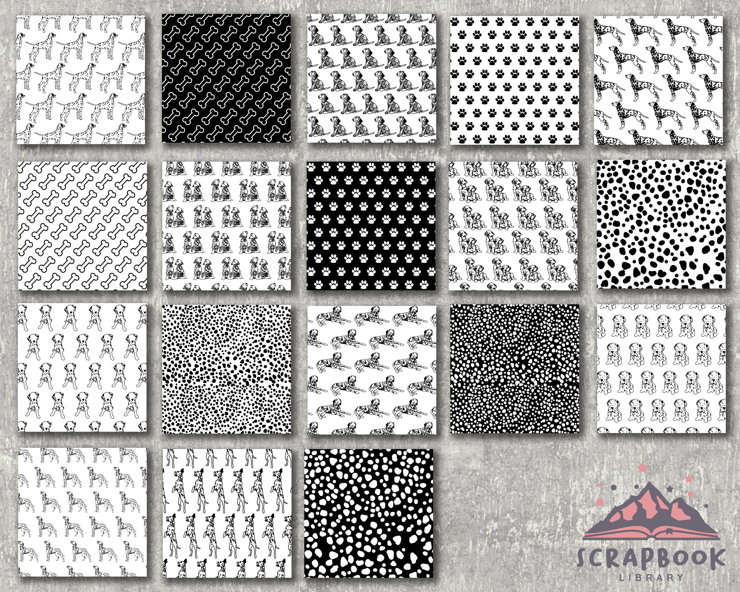 Dalmatian Dog Digital Paper Pet Digital Paper Puppy - Etsy