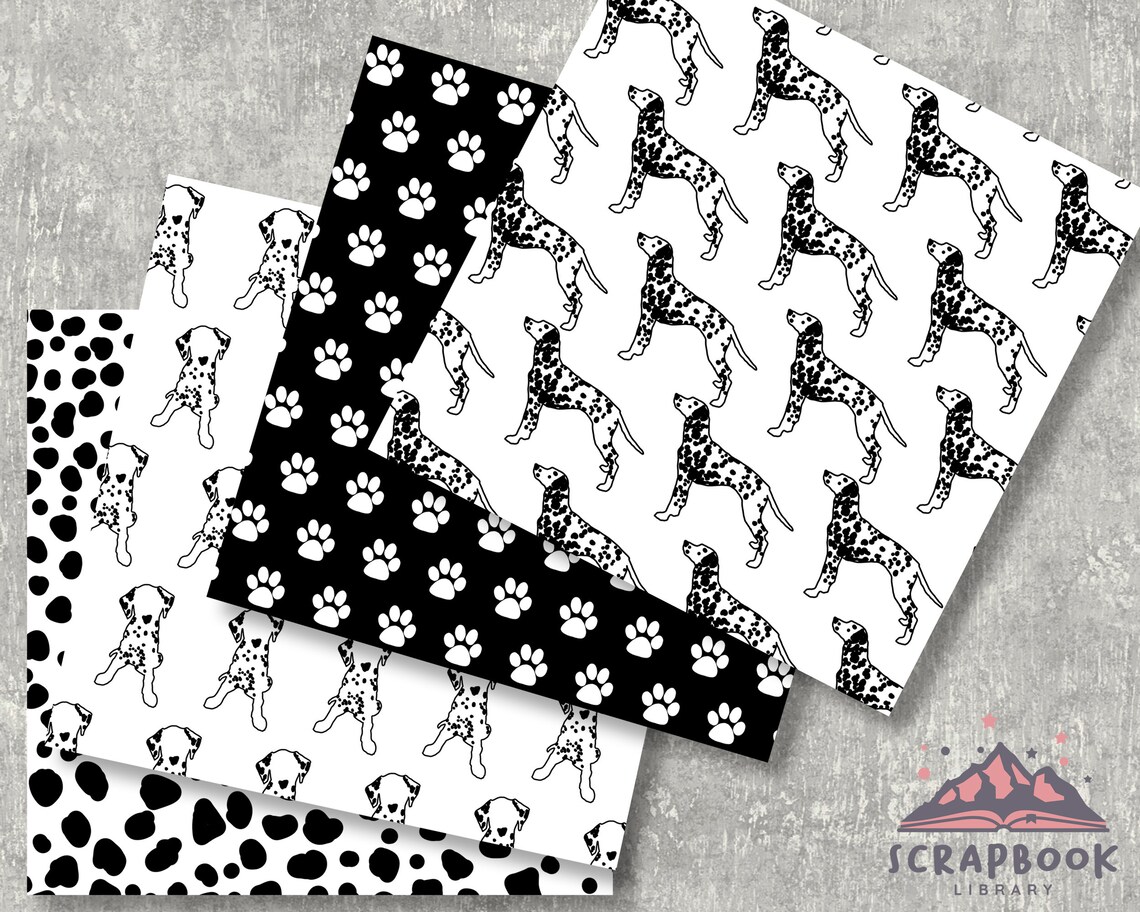 Dalmatian Dog Digital Paper Pet Digital Paper Puppy - Etsy