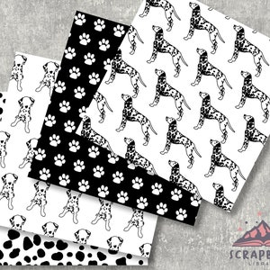 Dalmatian Dog Digital Paper, Pet Digital Paper, Puppy Scrapbook Paper ...