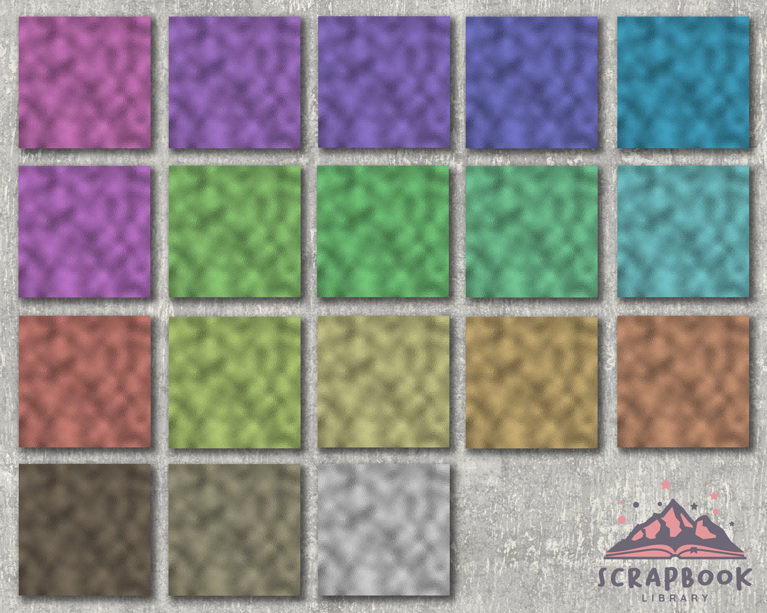 Metallic Foil Digital Color Paper, Foil Pattern Digital Paper ...