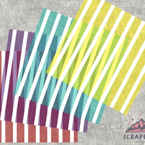 Stripes Digital Paper,stripe Pattern Digital Paper, Scrapbook Paper ...
