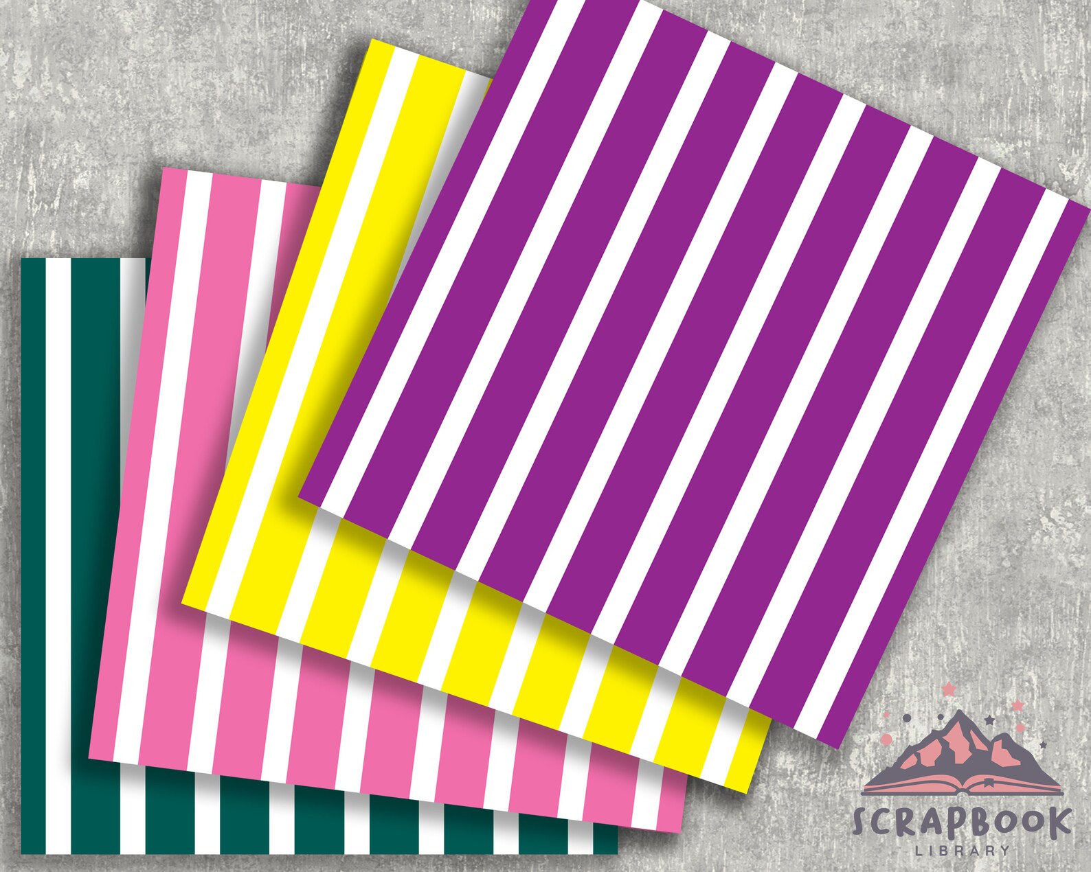 Stripes Digital Paper,stripe Pattern Digital Paper, Scrapbook Paper ...