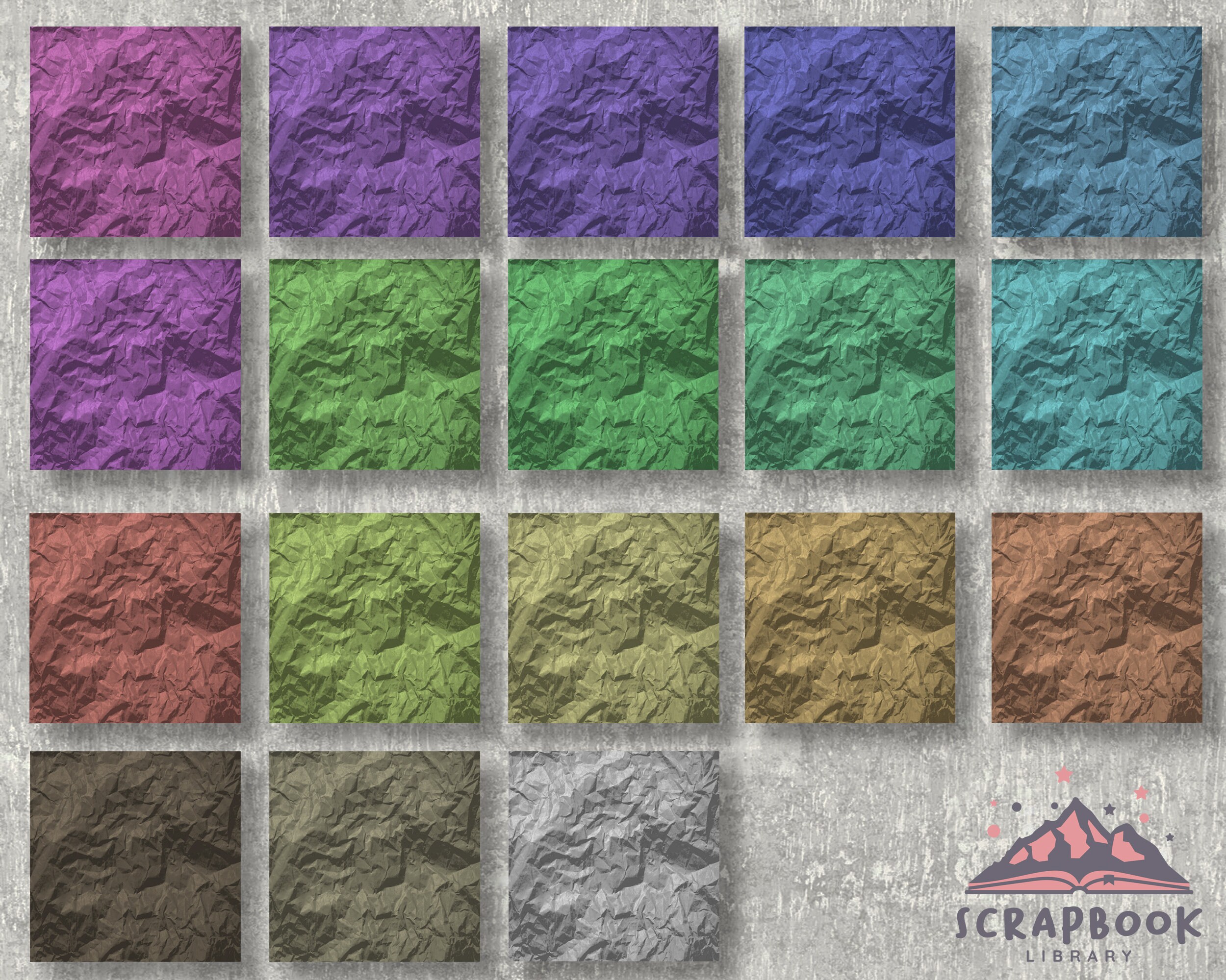 Crumpled Digital Color Paper,crumpled Pattern Digital Paper,scrapbook ...