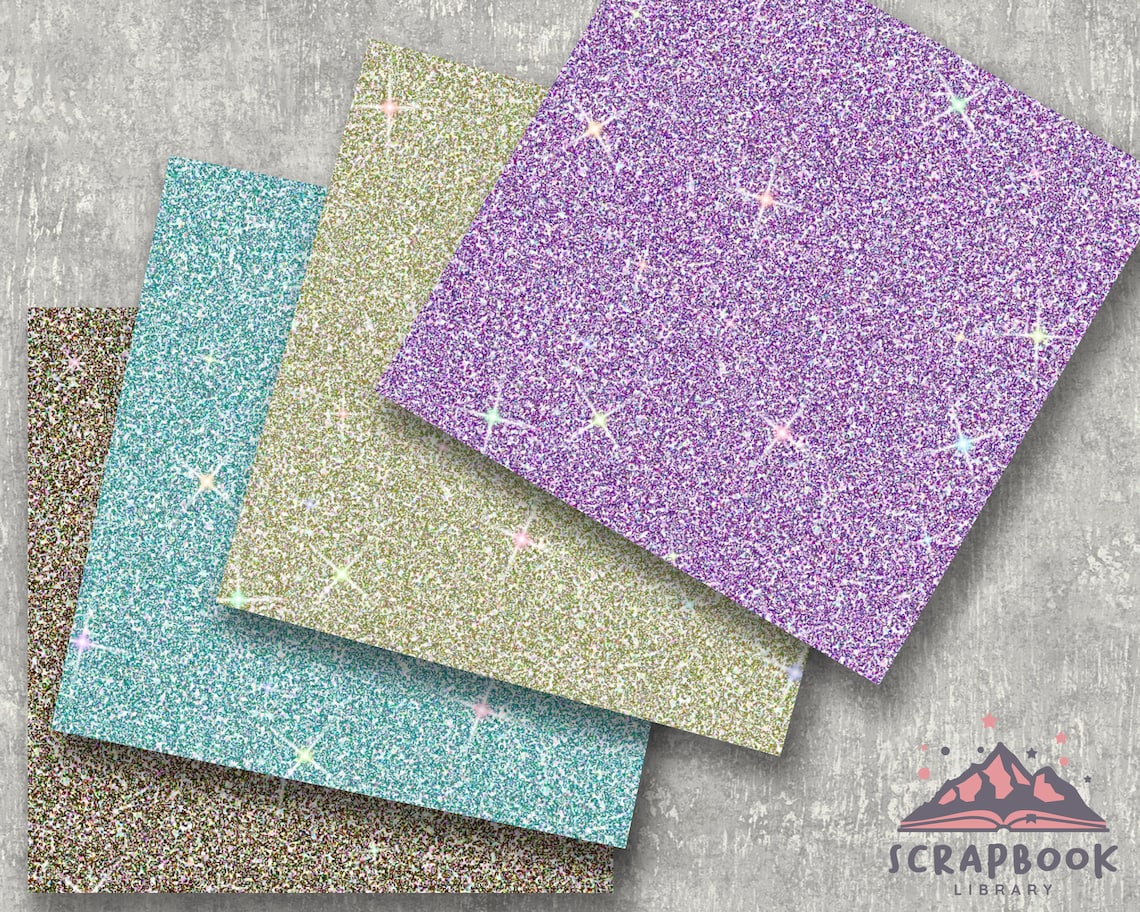 Glitter Digital Color Paper, Glamourous Shining Digital Paper ...