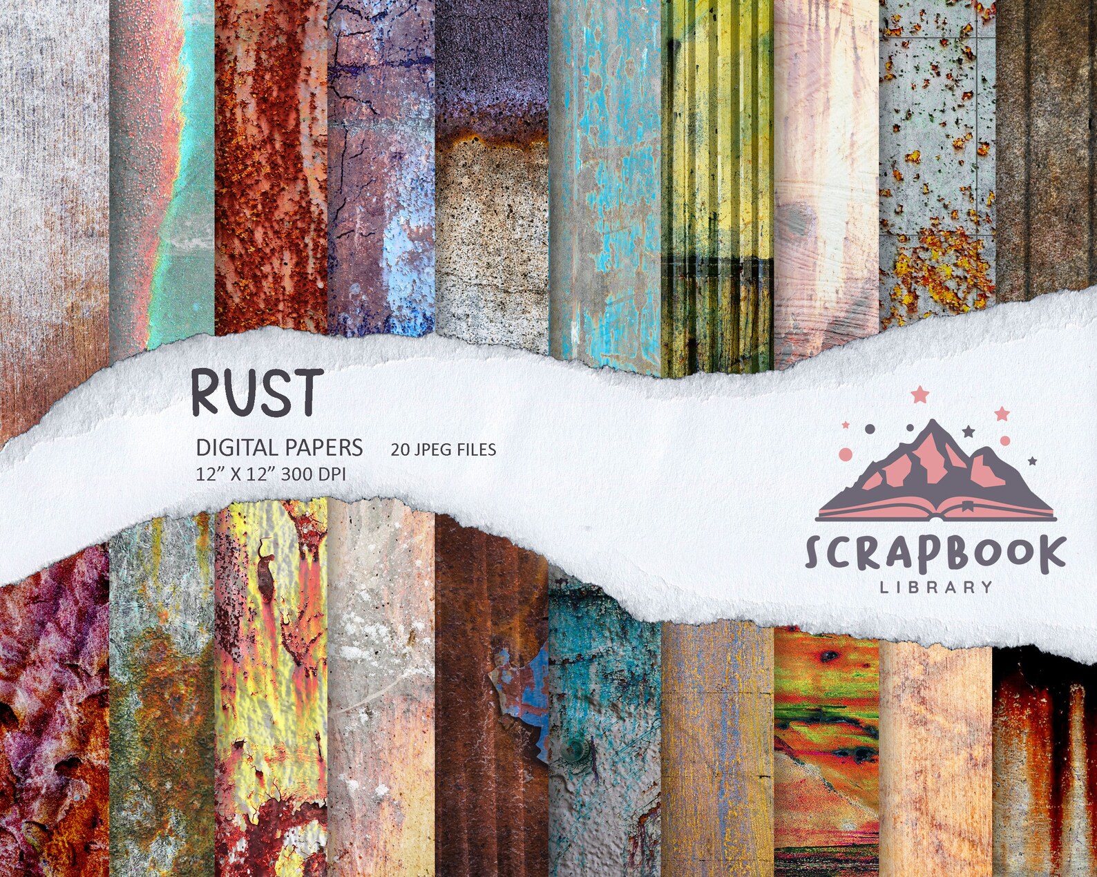 Digital Rust Paper, Rust Paper, Rust Backgrounds, Stone Paper, Rust ...