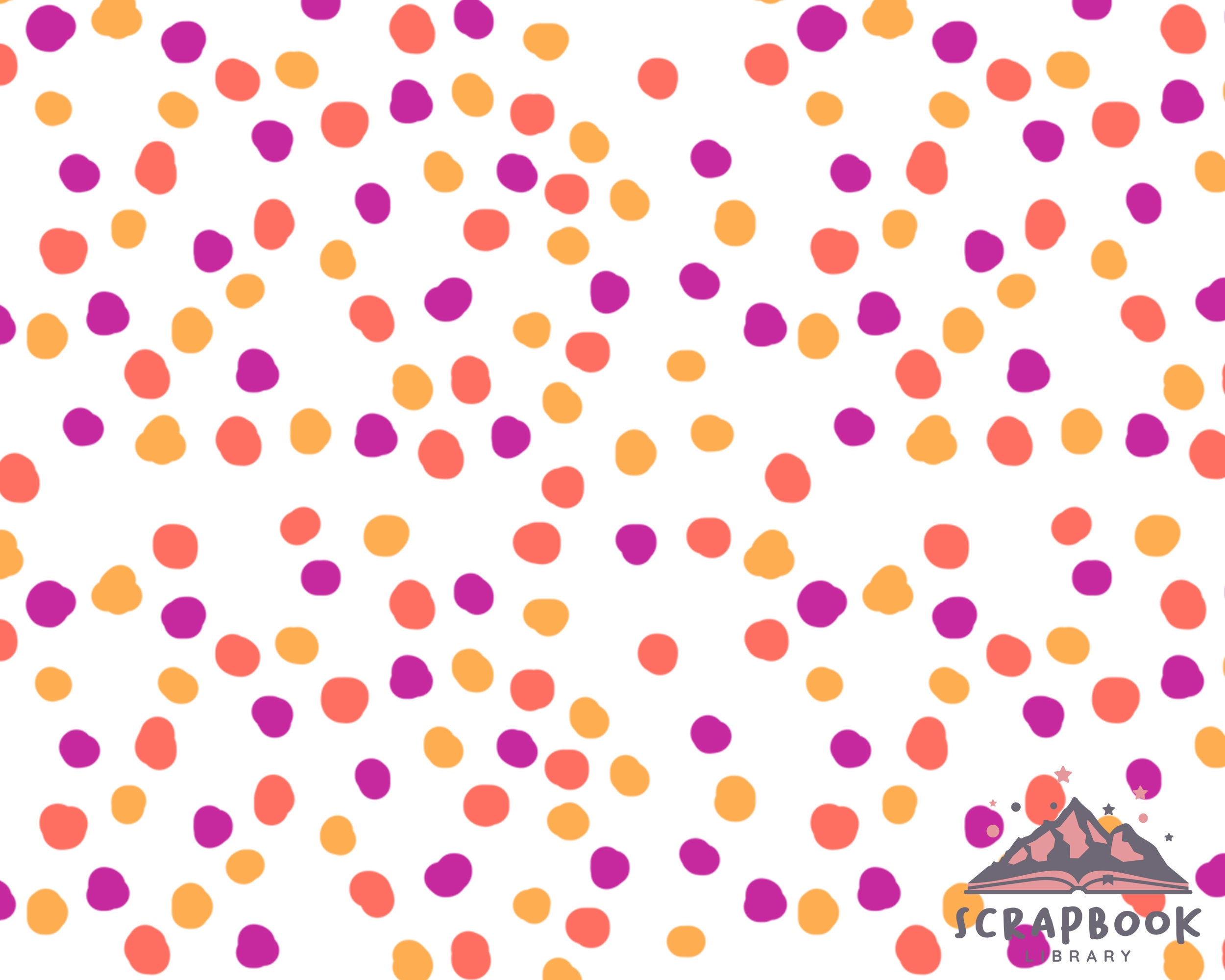 Ramdom Color Dot Digital Paper,hand Drawn Dots Pattern Digital Paper ...