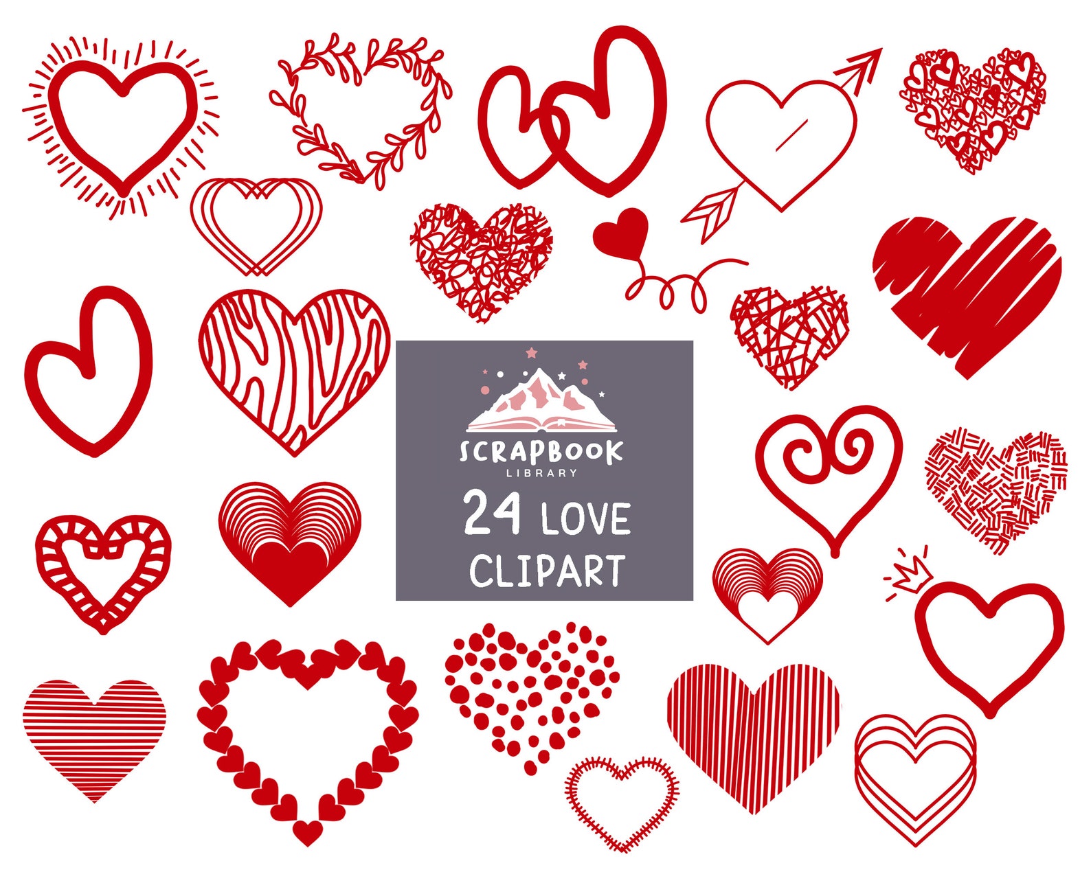 24 Love Clipart, Love Pattern, Love Design Svg,dfx,png,vector,digital ...