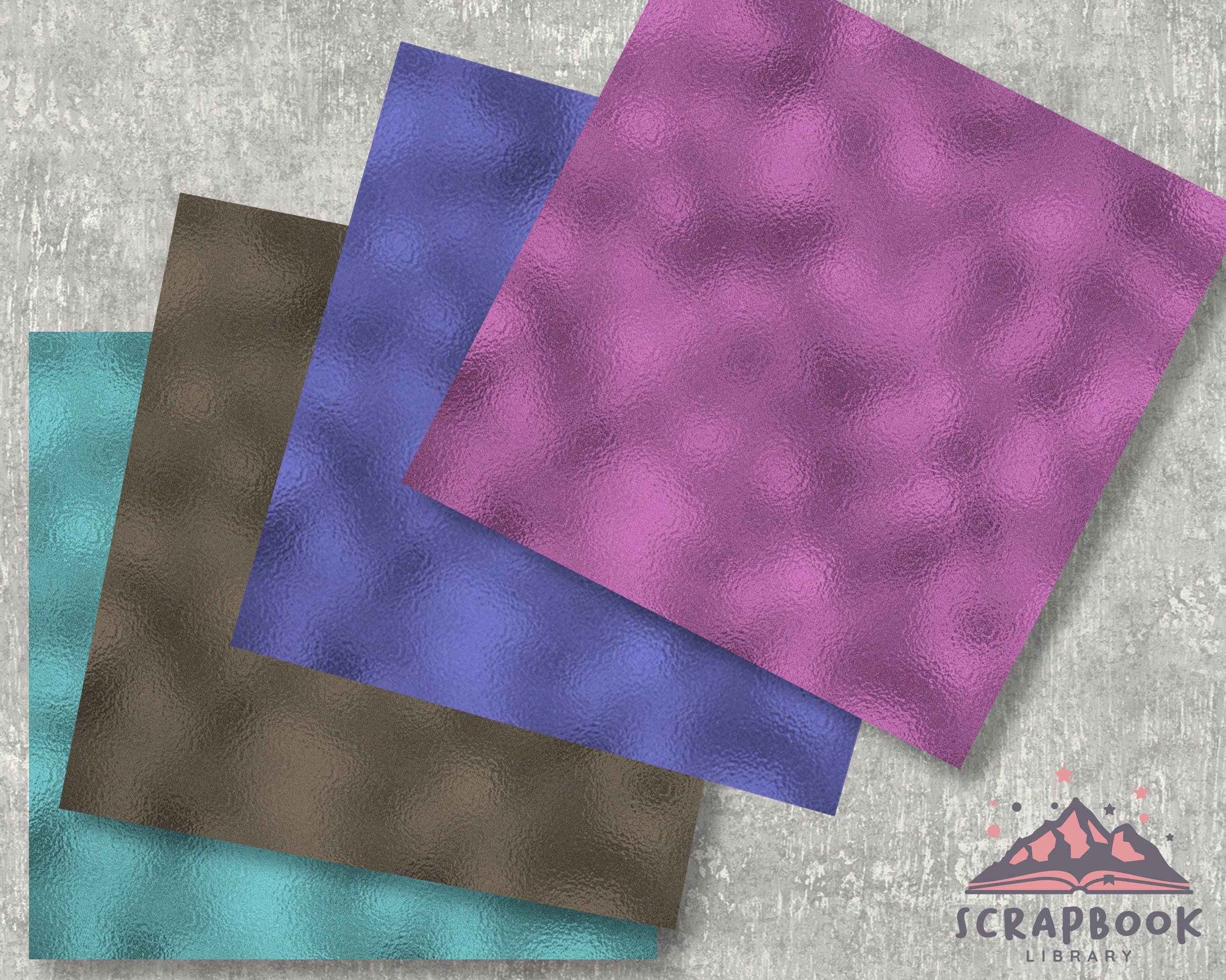 Metallic Foil Digital Color Paper, Foil Pattern Digital Paper ...