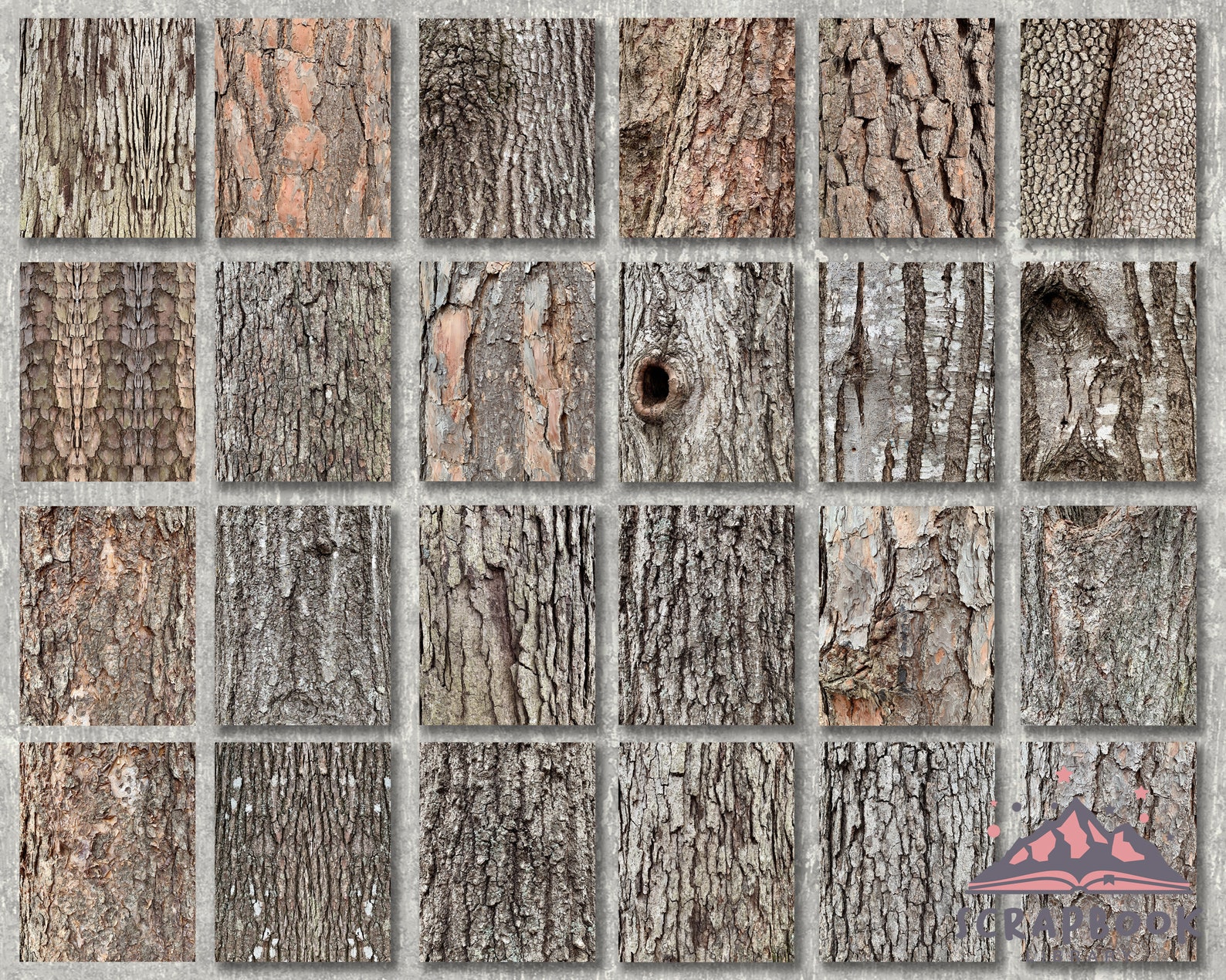 Digital Tree Bark Paper, Tree Texture Paper, Tree Pattern Backgrounds ...