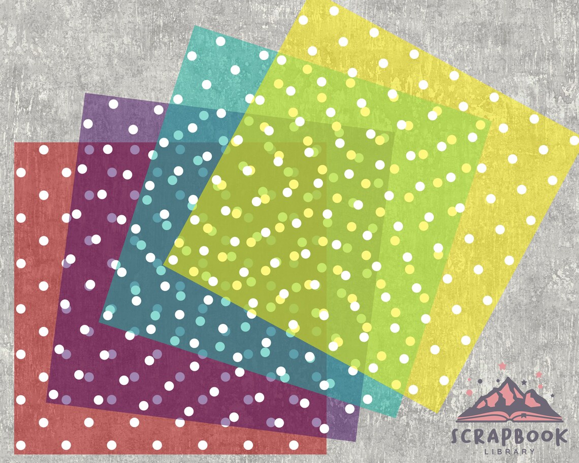 Polka Dot Digital Paper,spots Polka Dots Pattern Digital Paper ...