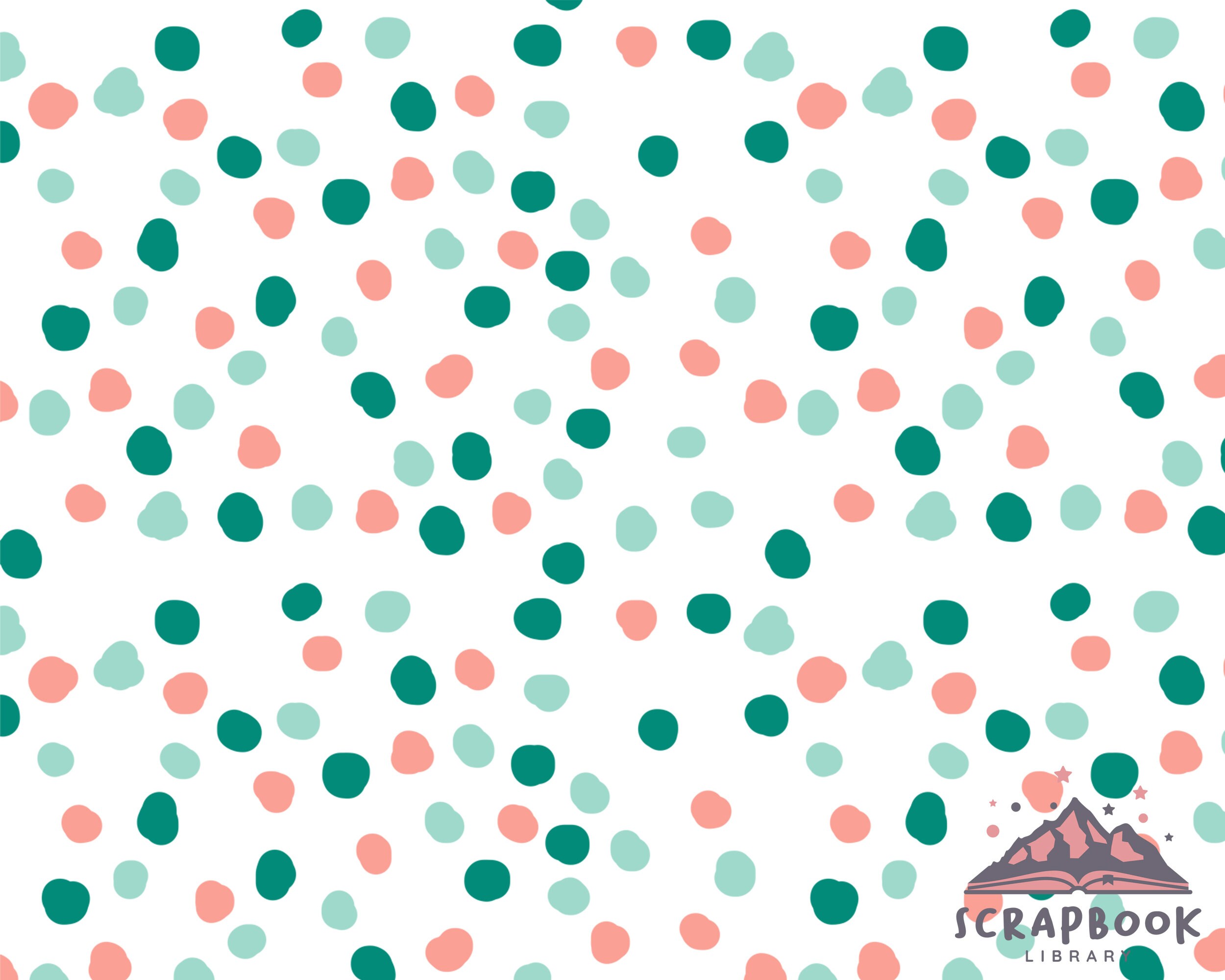 Ramdom Color Dot Digital Paper,hand Drawn Dots Pattern Digital Paper ...