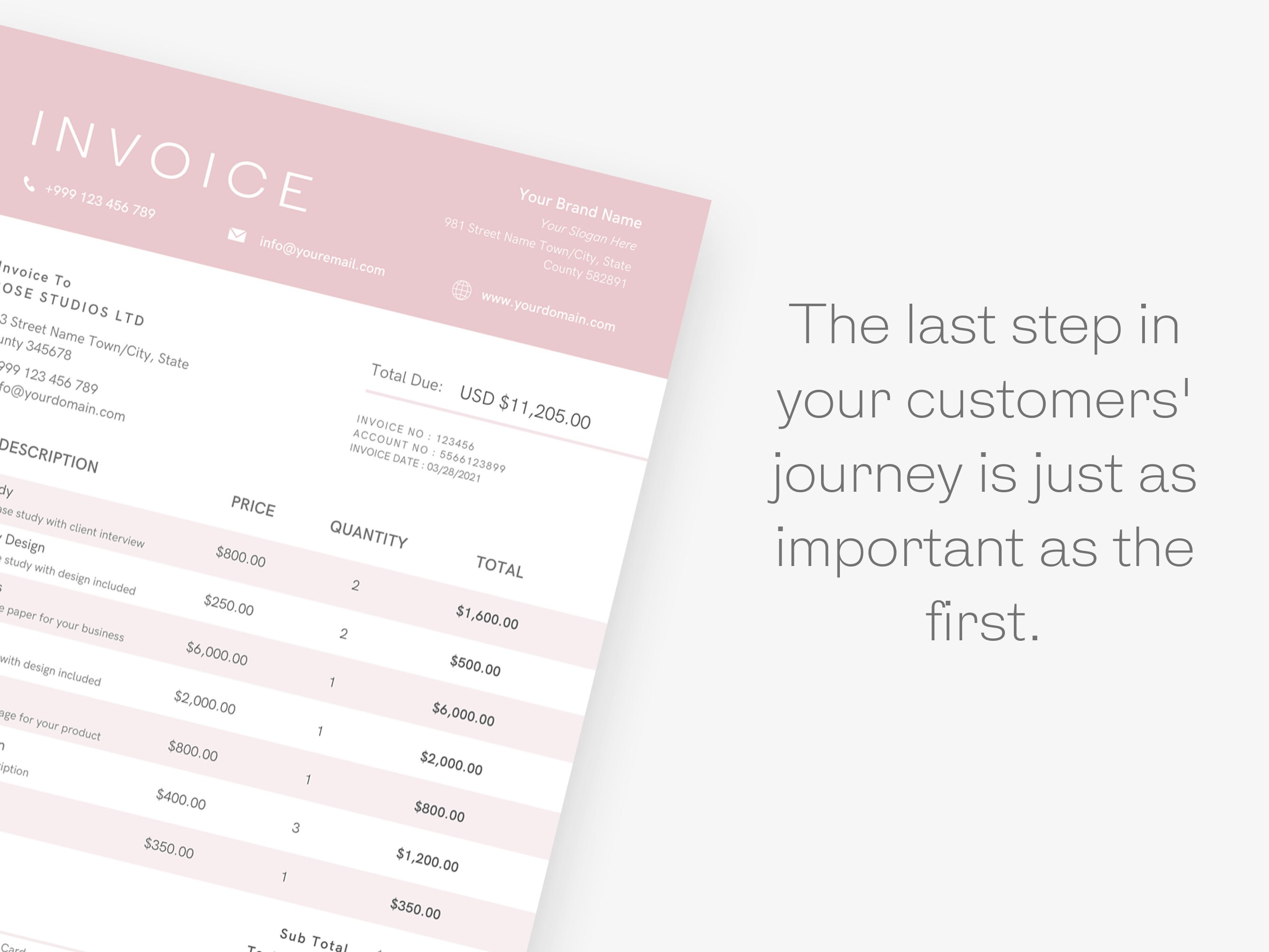 Canva Invoice Template | Invoice Design | Photography Invoice | Blank ...