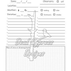 Bird Journal, Printable PDF, Bird Logbook, Bird Watching, Bird Lovers ...