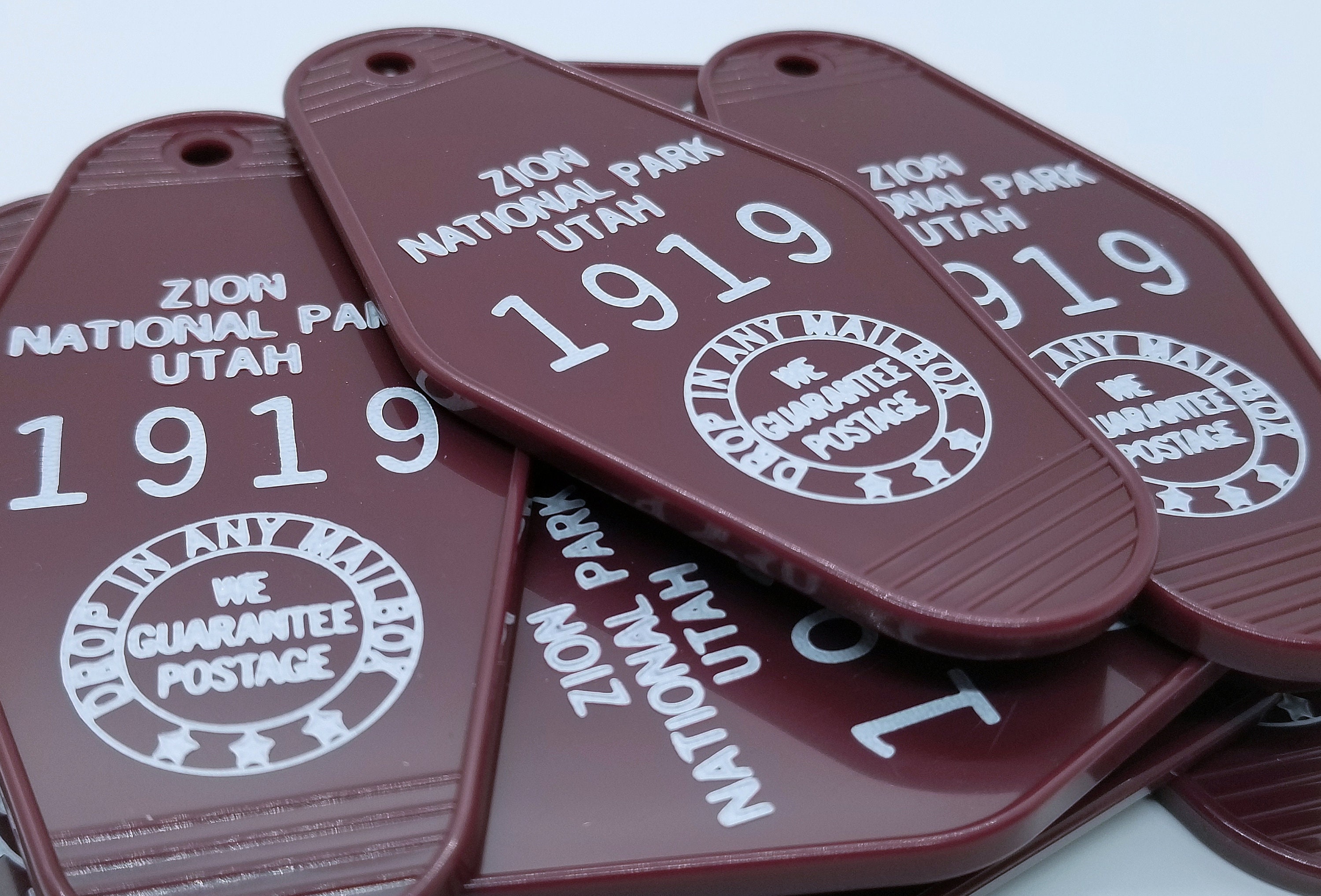 Zion National Park Hotel Key Tag | Utah Vintage Motel Keychain ...