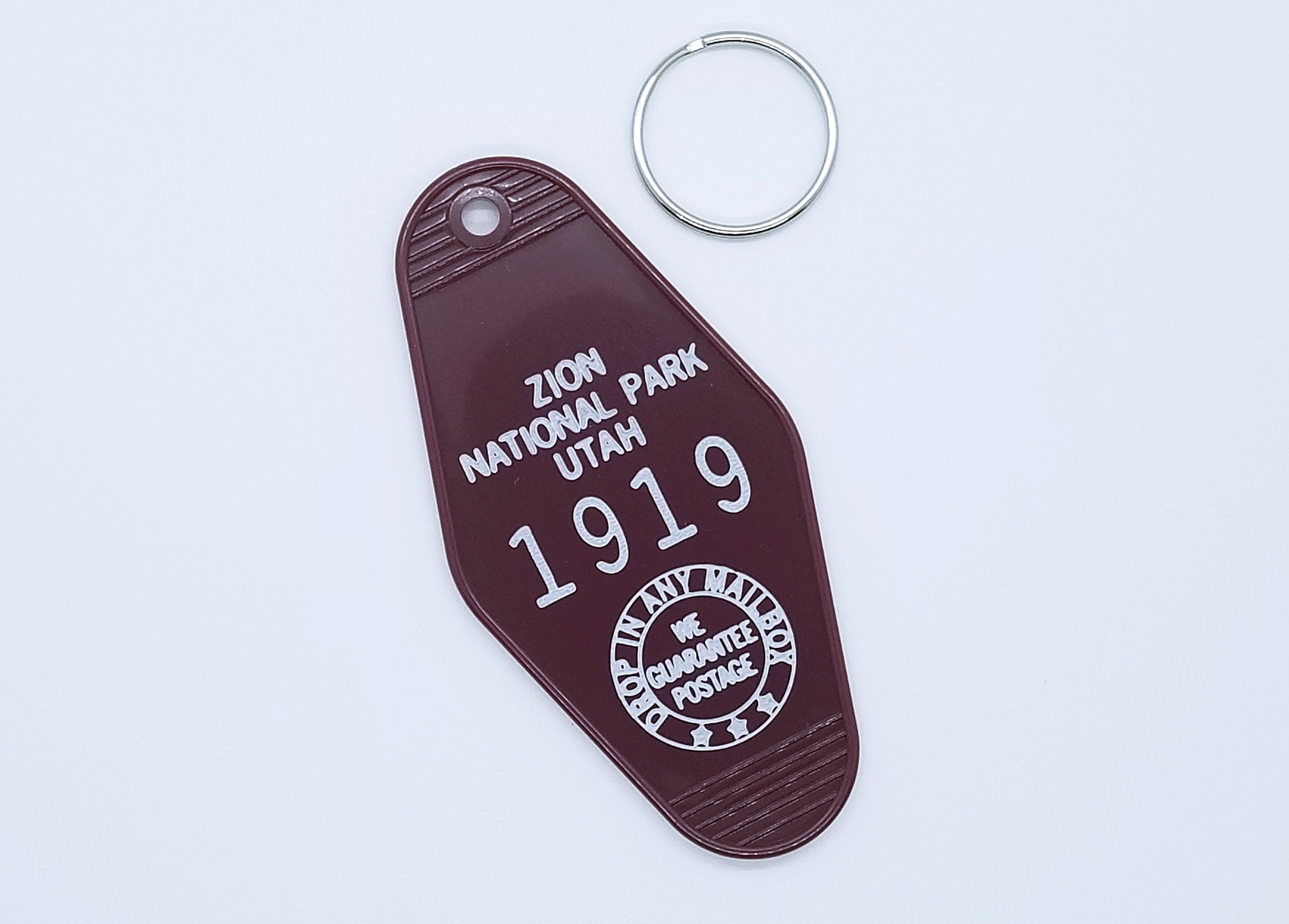 Zion National Park Hotel Key Tag Utah Vintage Motel Keychain National ...