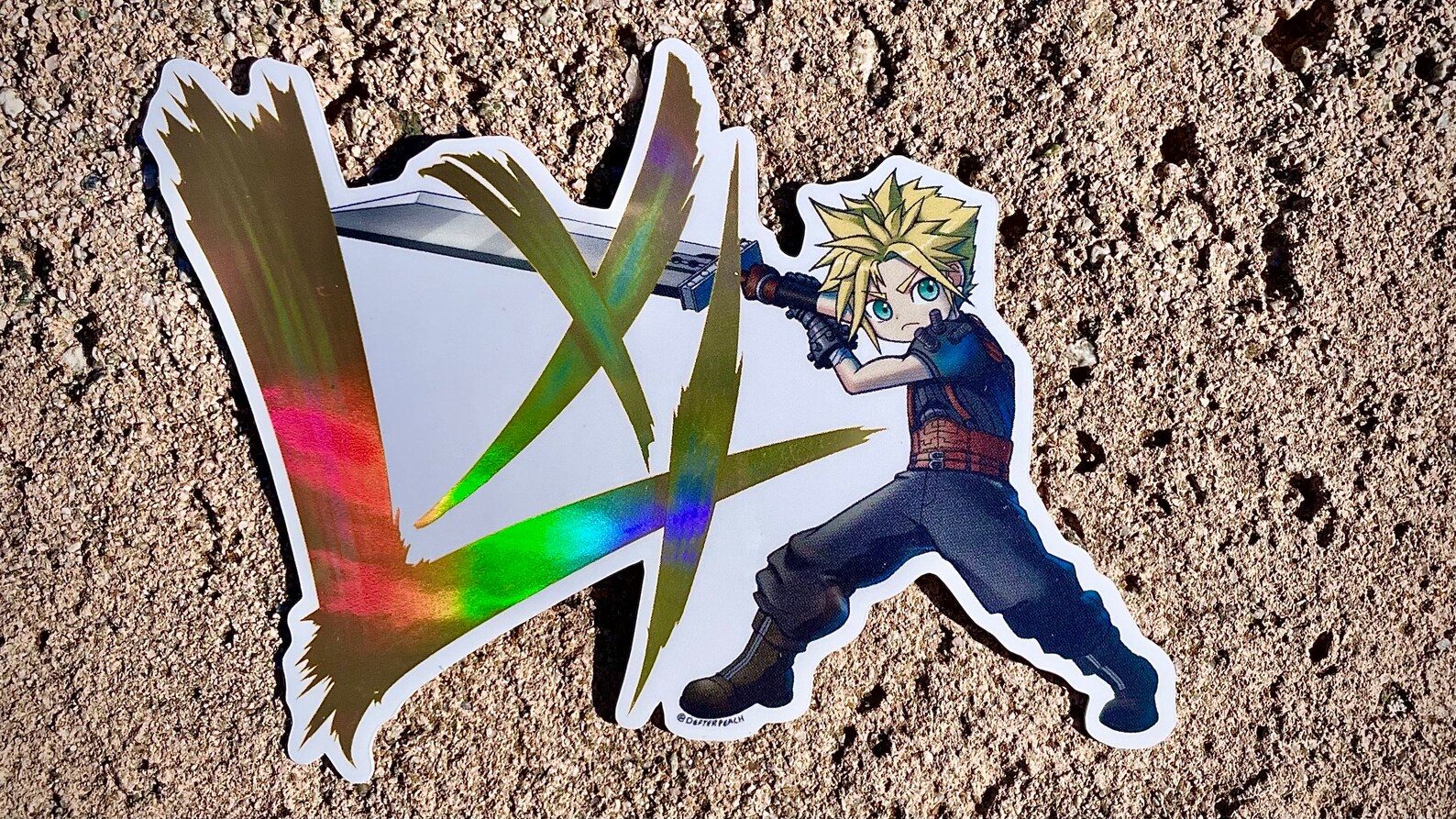 Final Fantasy VII Cloud Cross Slash Limit Break Holographic Finish ...
