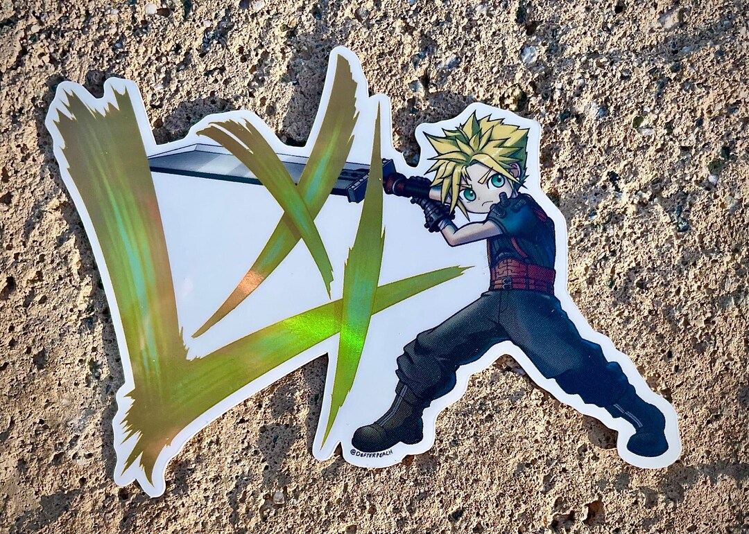 Final Fantasy VII Cloud Cross Slash Limit Break Holographic Finish ...