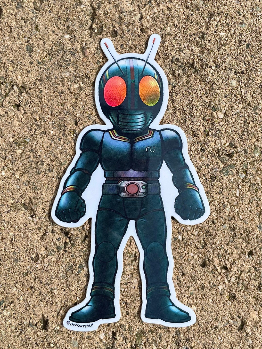 Kamen Rider Black Holographic Finish Vinyl Sticker - Etsy