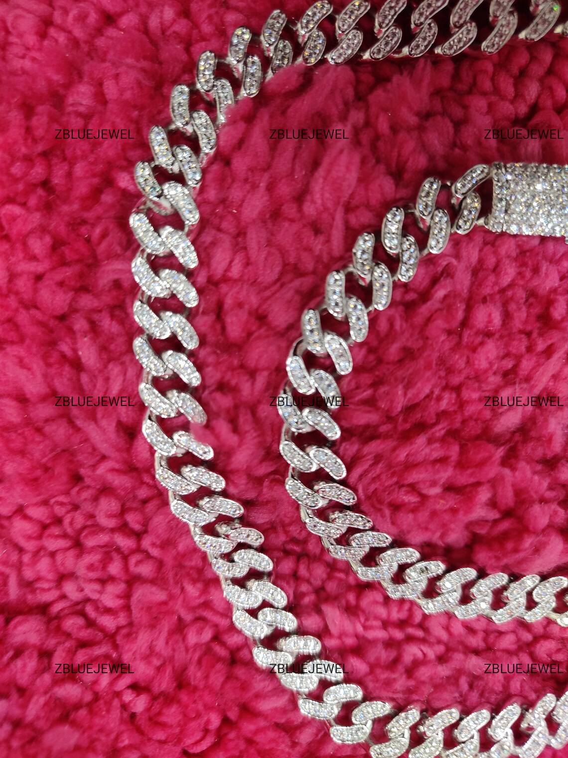 8 MM 20 Inches VVS Moissanite Diamond Cuban Link Chain Hip - Etsy