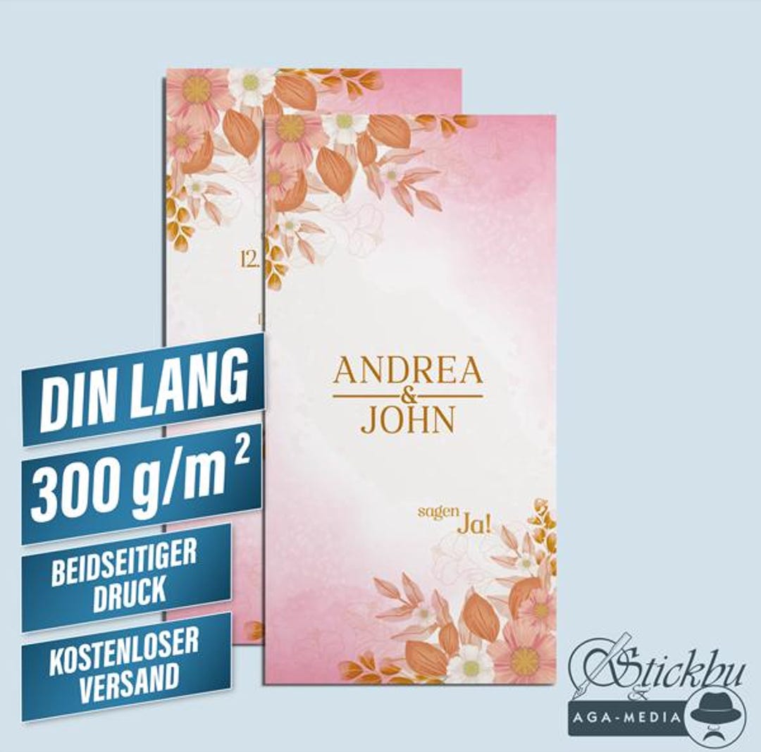 10x Wedding Invitation Wedding Invitation Registry Office Marriage ...