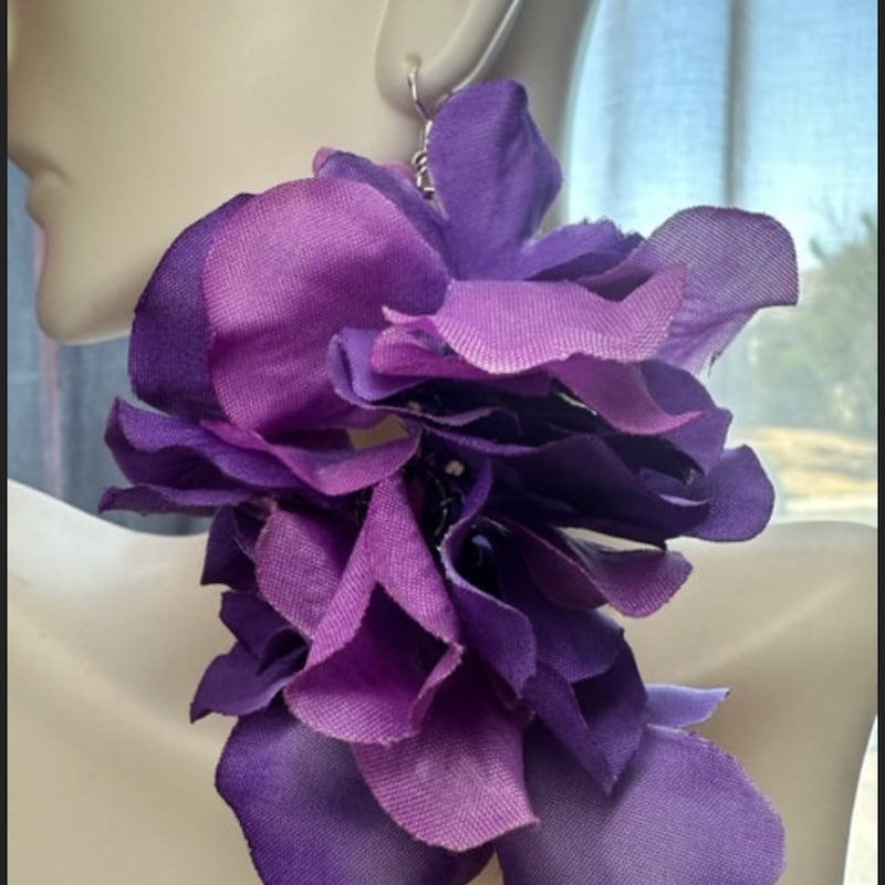Purple Earrings - Etsy