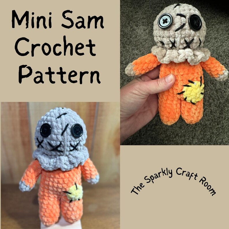 Halloween Scary Guy, Sam, Trick or Treat, Low-sew Amigurumi ...