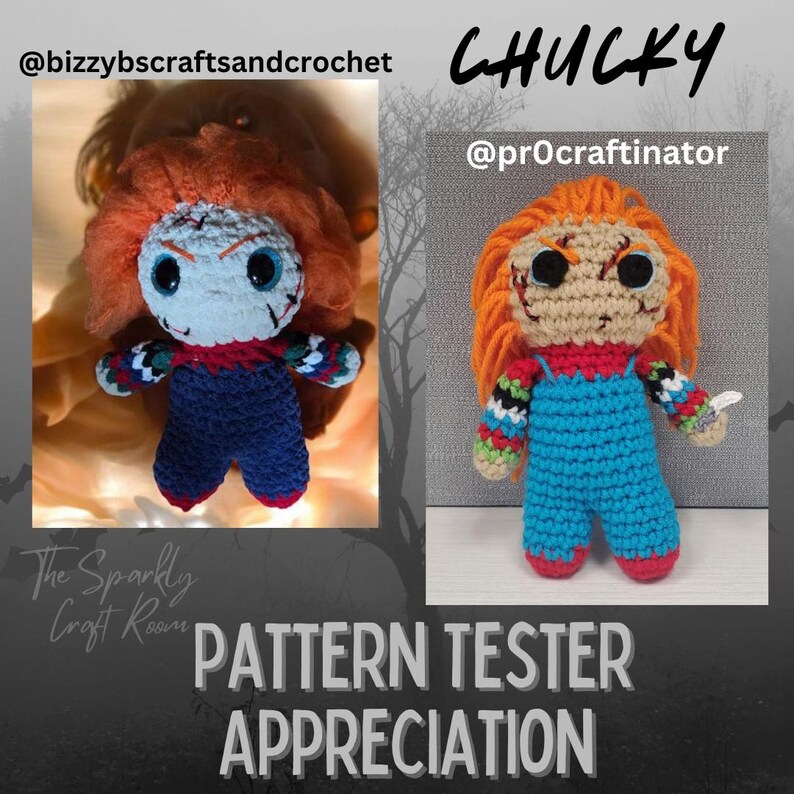 Halloween Scary Guy, Chucky, Childs Play, No-sew Amigurumi Instructions ...