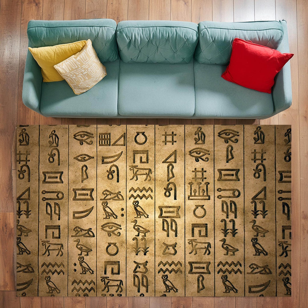 Egypt Design Rug, Ancient Theme Rug, Anubis Rug, Egyptian Decor Rug ...