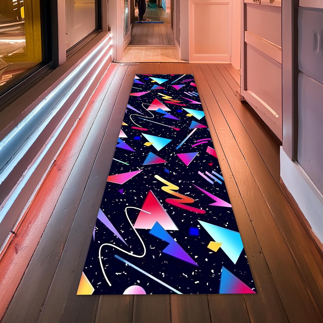 Arcade Bowling Alley Runner Rug, Gamer Corridor Rug, Gaming Saloon Rug ...