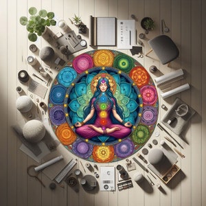 Meditation Rug for Yoga, Chakra Rug, Meditation Carpet, Soft Yoga Mat ...