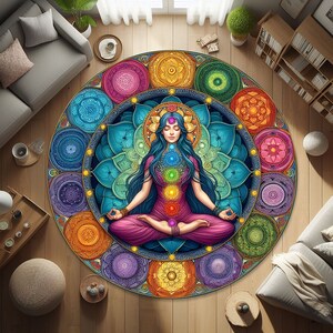 Meditation Rug for Yoga, Chakra Rug, Meditation Carpet, Soft Yoga Mat ...