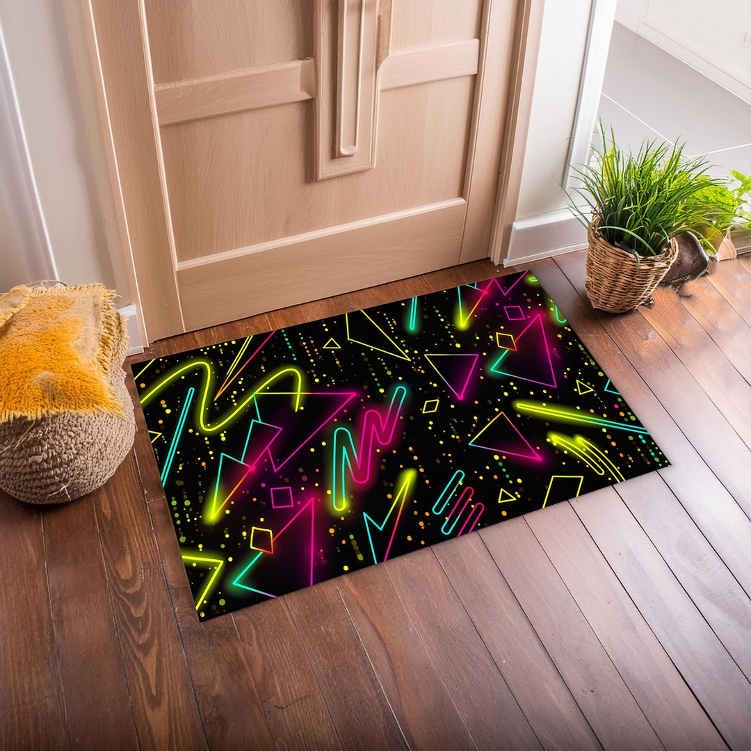 Arcade Alley Rug,gaming Room Rug, 80's Rug, Glow Rug, E-sport Rug, Neon ...