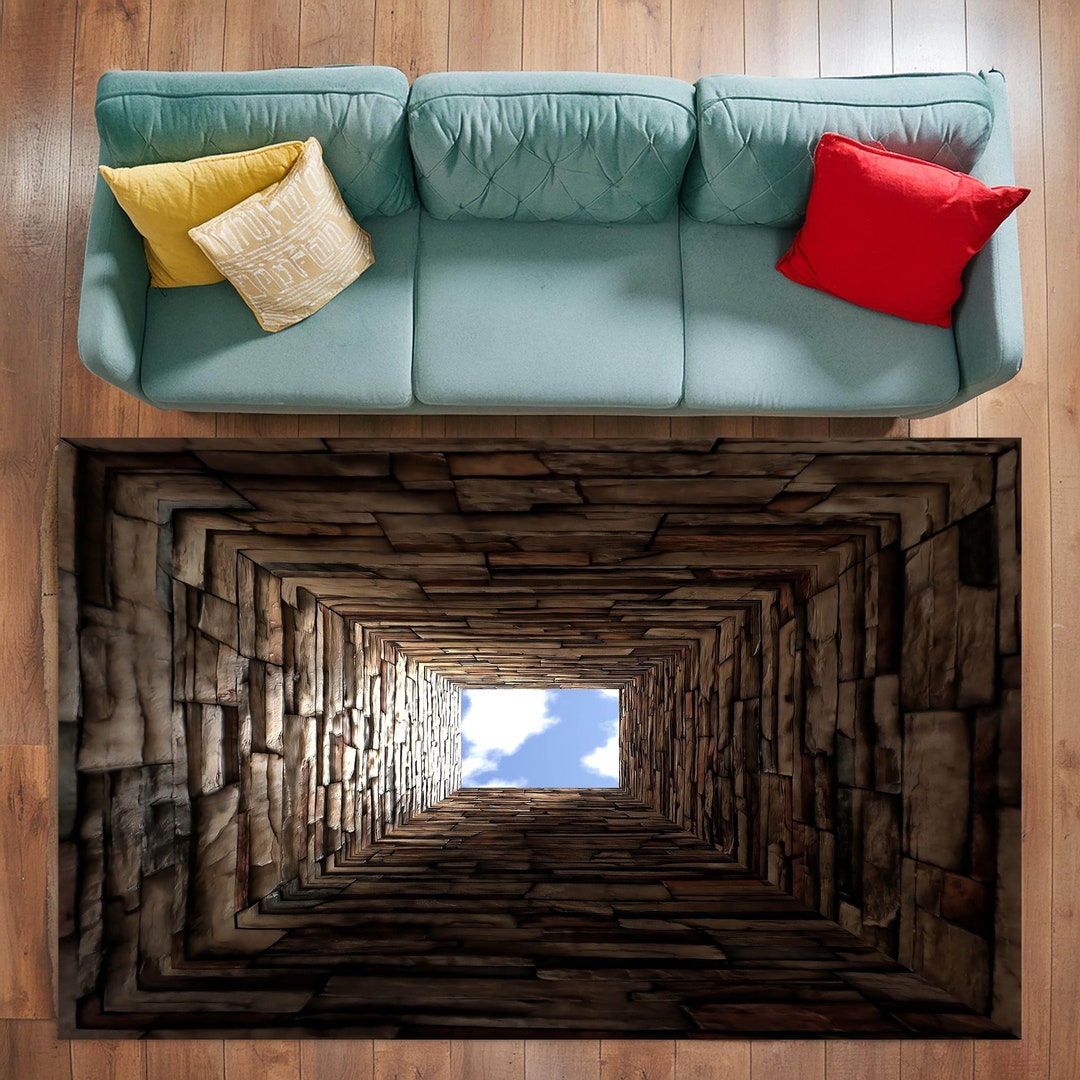 Tunnel Rug for Optical Room, Illusion Rug, Optical Rug, Joke Rug ...