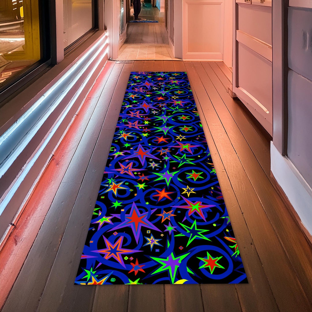 Arcade Bowling Alley Runner Rug, Gamer Corridor Rug, Gaming Saloon Rug ...