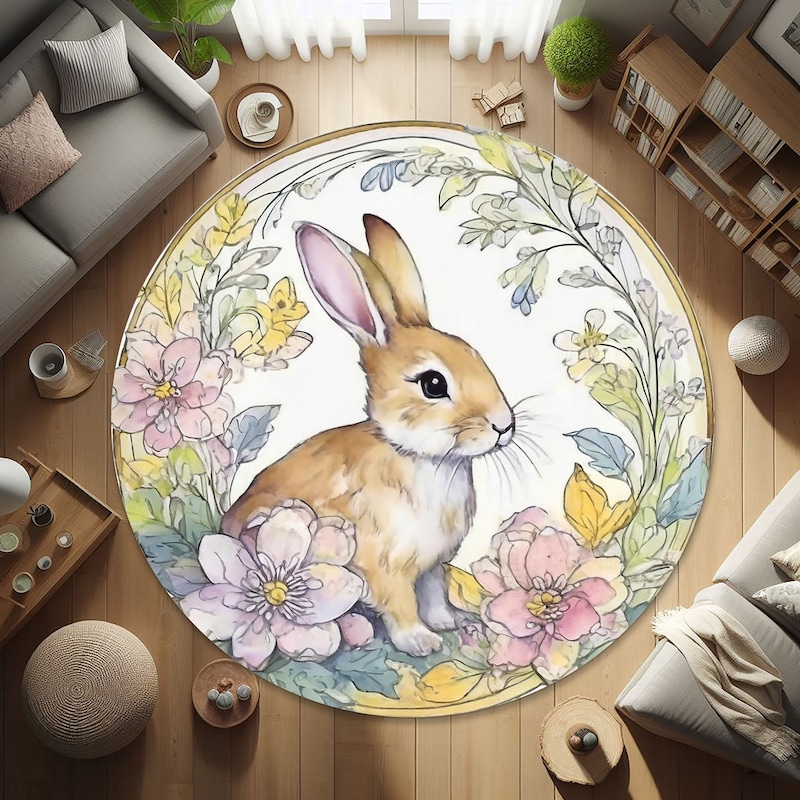 Bunny Rug - Etsy