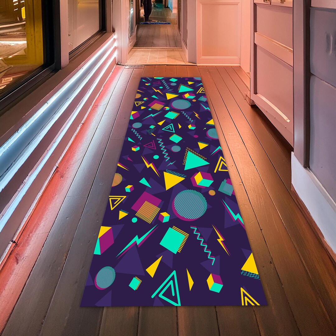 Arcade Alley Runner Rug, Gamer Corridor Rug, Gaming Saloon Rug, 80s ...