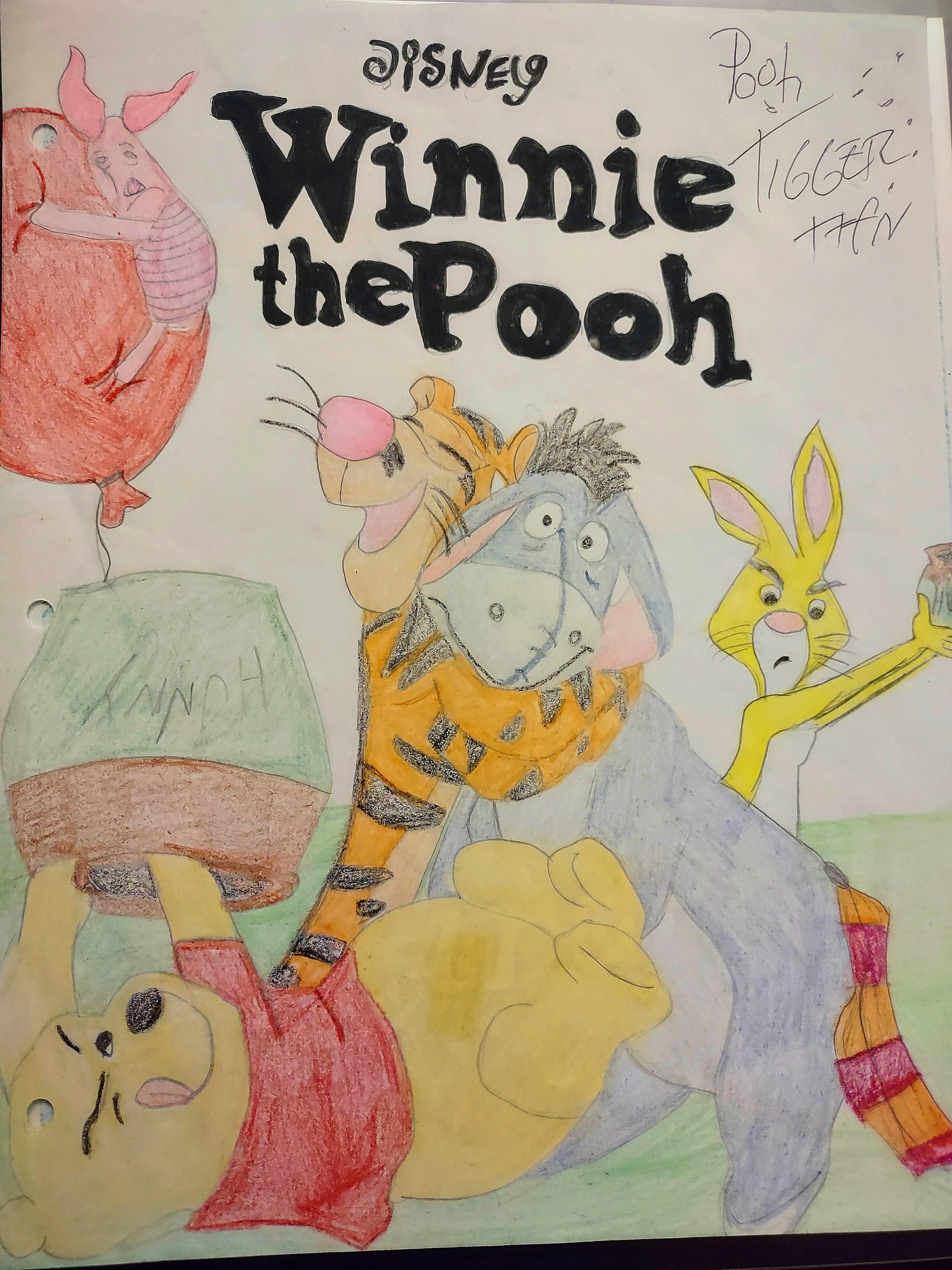 Signed Winnie the Pooh and Tigger Art - Etsy