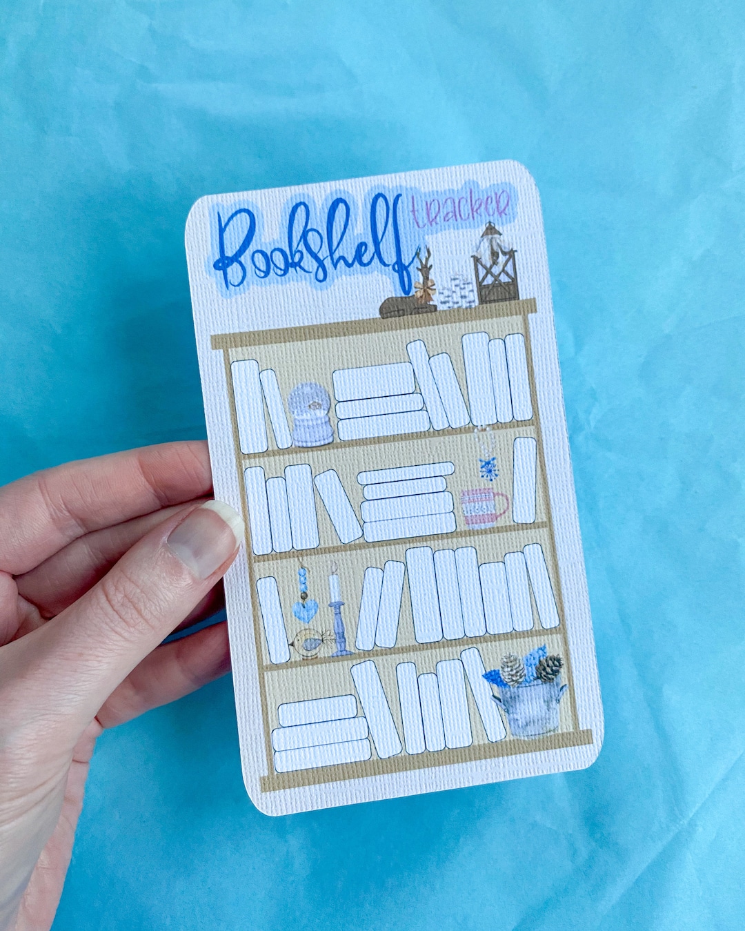 Cosy Winter Bookshelf Tracker | 2024 Books Read Tracker | Bookmark ...