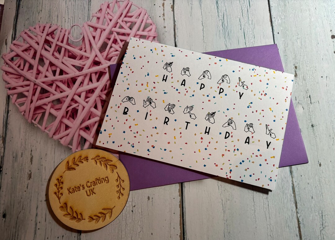 BSL Birthday Card Happy Birthday Card British Sign Language, Bday for ...