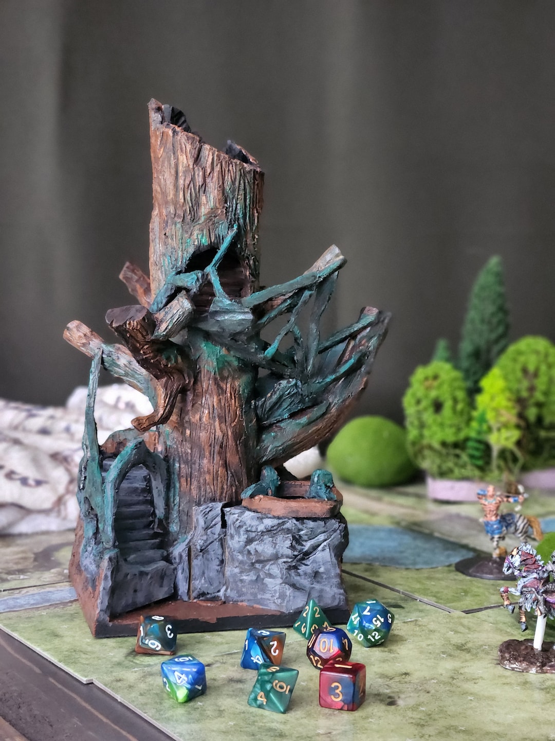 Handcrafted Wooden Dice Tower the Druid - Etsy