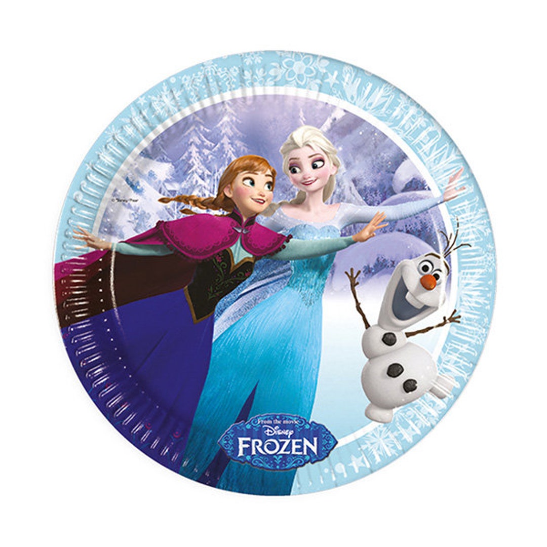 Frozen Elsa Anna Birthday Paper Party Plate 8 Pieces Girl Birthday ...