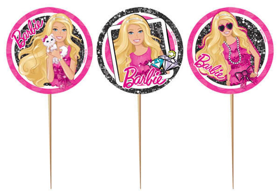 Barbie Movie Cupcake Toppers for Parties Digital Cupcake Topper Party ...
