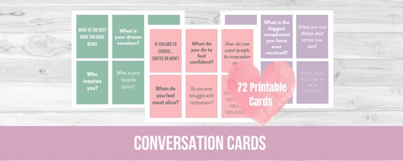 Conversation Cards Ice Breaker Dinner Questions Discussion - Etsy