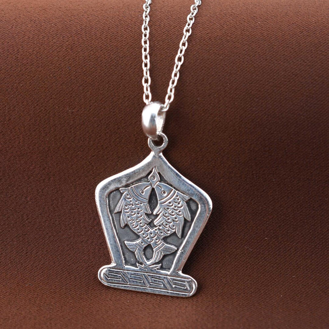 Sterling Silver Koi Fish, Yin and Yang, Lotus Necklace, Lucky Fish ...