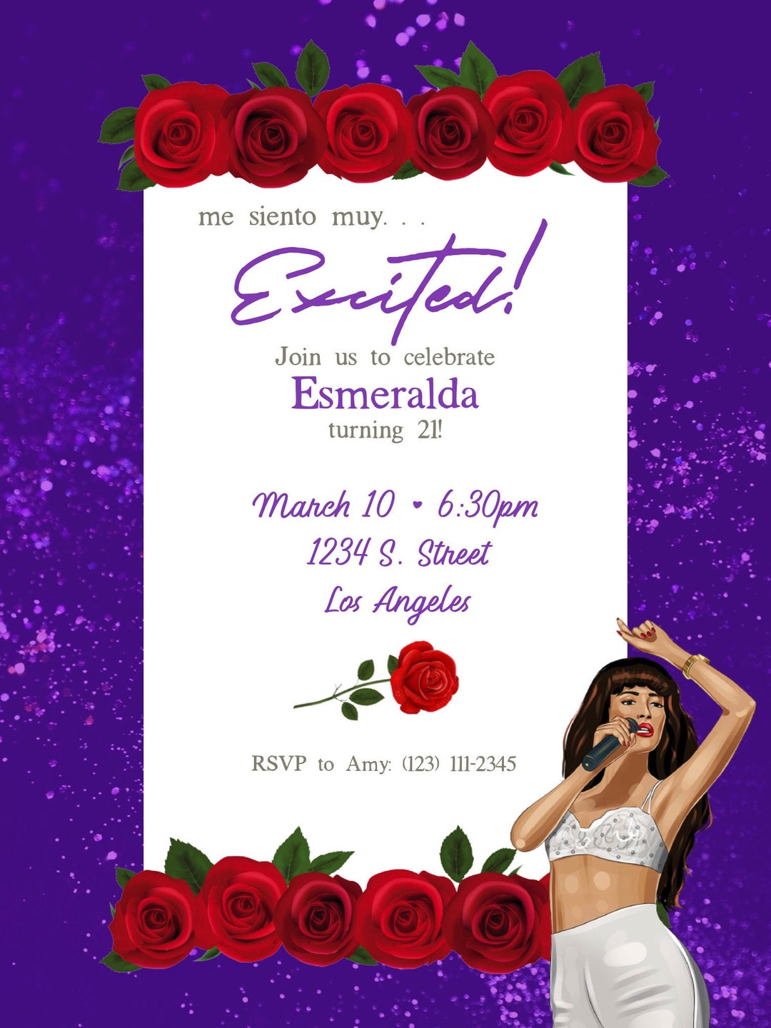 Selena Birthday Party Invitation / Bachelorette Party - Etsy