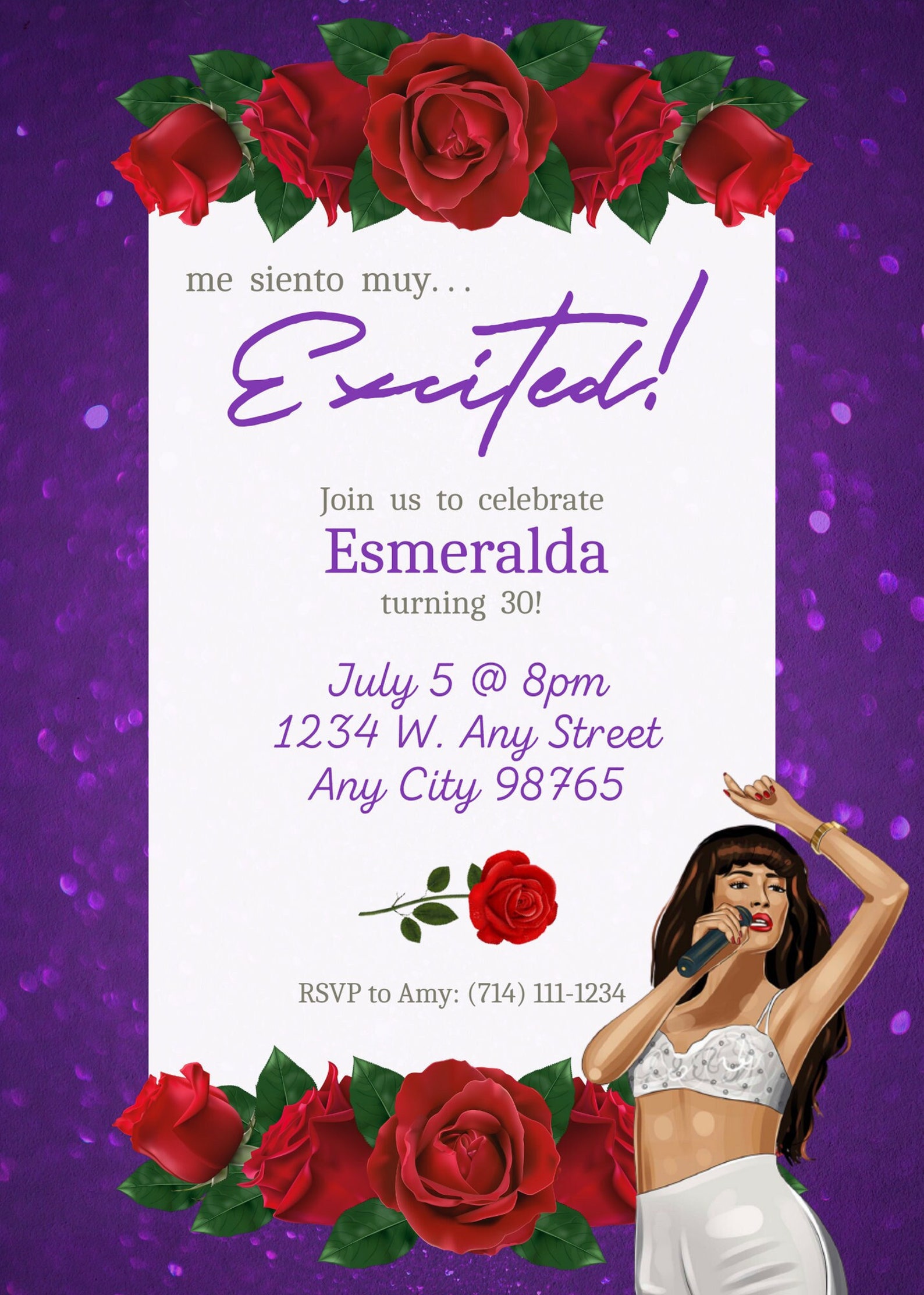 Selena Birthday Party Invitation / Bachelorette Party - Etsy