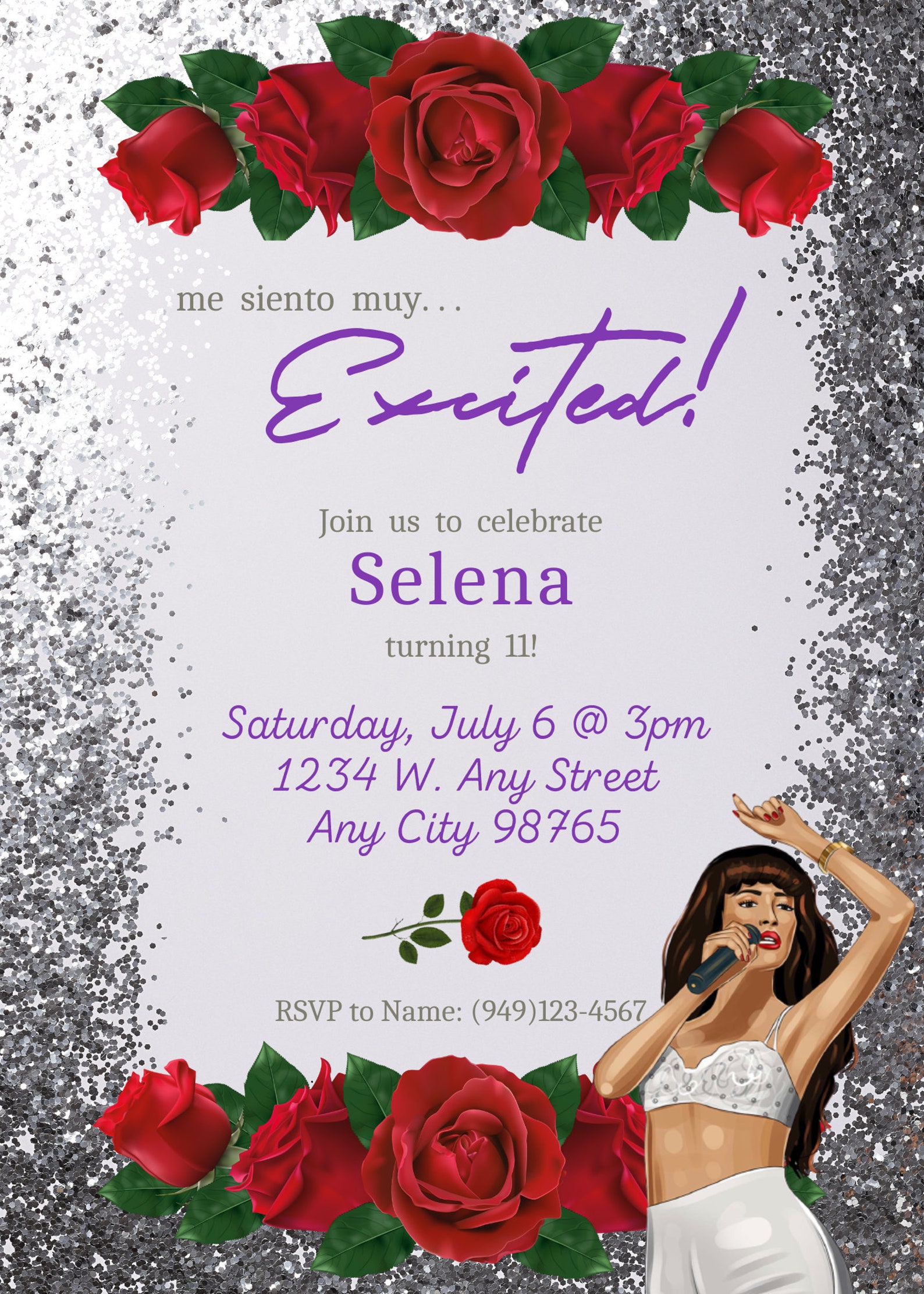 Selena Birthday Party Invitation / Bachelorette Party - Etsy