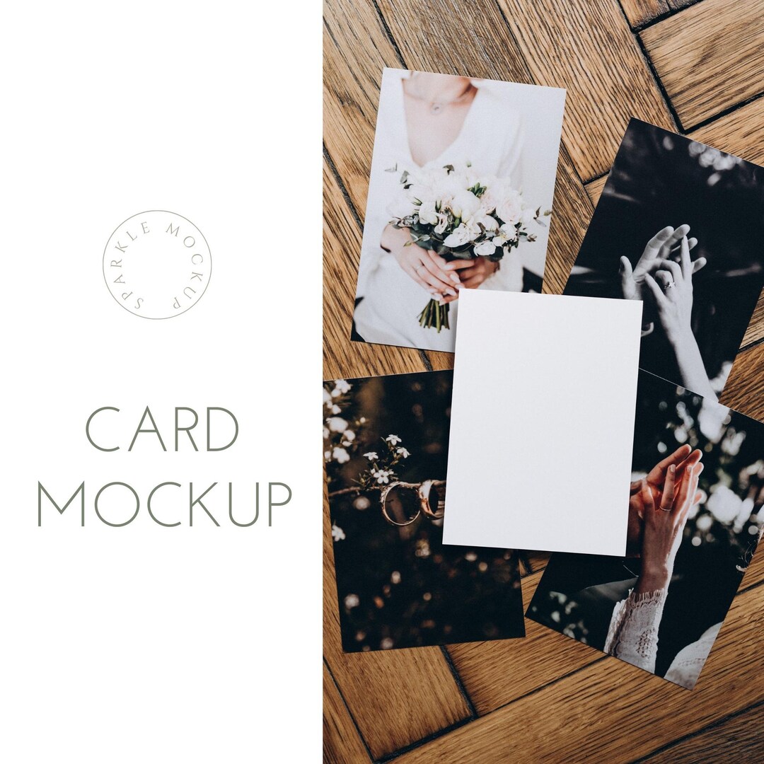 Wedding Invitation & Proposal Card Mockup. Name Card. Place Card. Boho ...