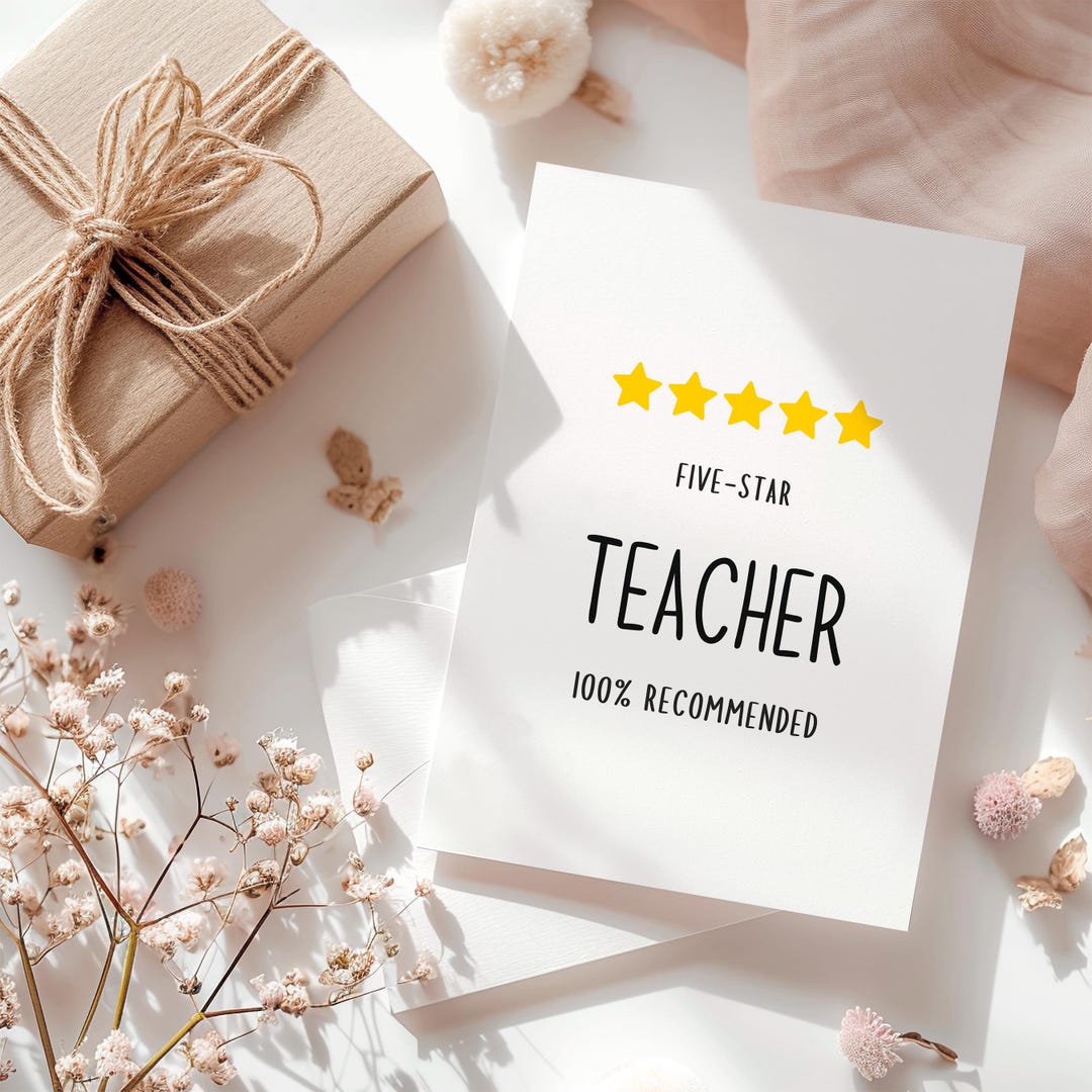 BEST TEACHER Birthday Card 100% Recommended | Funny Greeting Card - Etsy