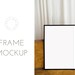 Black Frame Minimalist Mockup. Studio Interior Vertical Portrait Frame ...